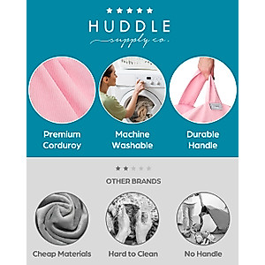 Stuffed Animal Bean Bag Storage (No Filler) - Machine Washable Kids Bean Bag Chair - Extra Large Pink Bean Bag Chair Cover Stuff Toys & Soft Items - Stuffed Animal Holder for Girls -Pink Corduroy