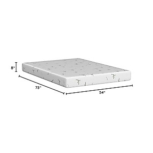 IULULU Full Mattress in a Box, 8 Inch Memory Foam Mattress with Breathable Bamboo Cover, Green Tea Full Size Mattress Made in USA for Cool Sleep, Medium Firm, CertiPUR-US Certified, White