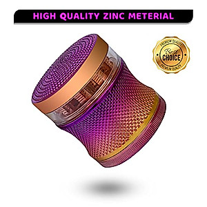EXPLISH Spice Grinder (Purple) 2.5 inch with transparent window