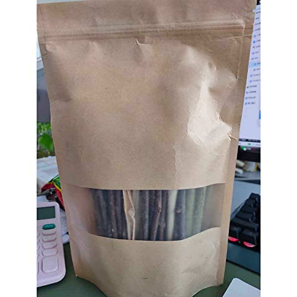 NEREIDS NET 300g Hamster Natural Snack Kit Apple Sticks, Teeth Grinding Toy, Timothy Hay Sweet Bamboo Chew Teeth Care Wood Toys for Gerbil Bunny Chinchilla Guinea Pig Pets Food