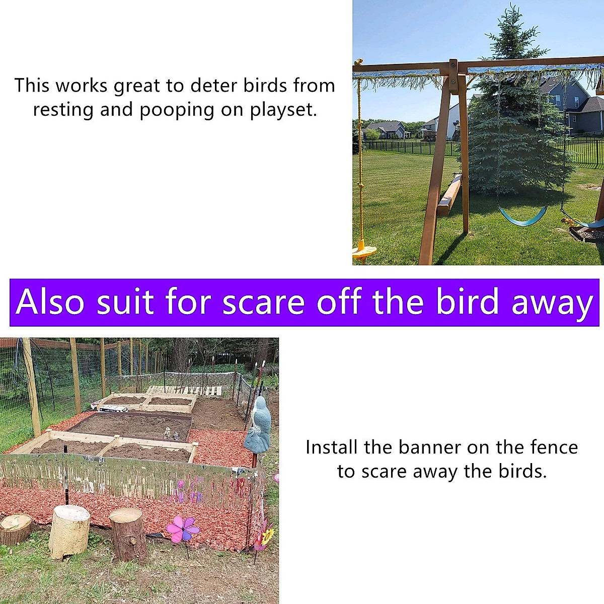 Blukey Black Parade Float Foil Fringe Skirting Decorations- Pack of 2 - Each 10 Feet by 15 Inch, Metallic Tinsel Drapes Garland Party Supplies for Bridal Shower, Bachelorette, Easter Day, Halloween