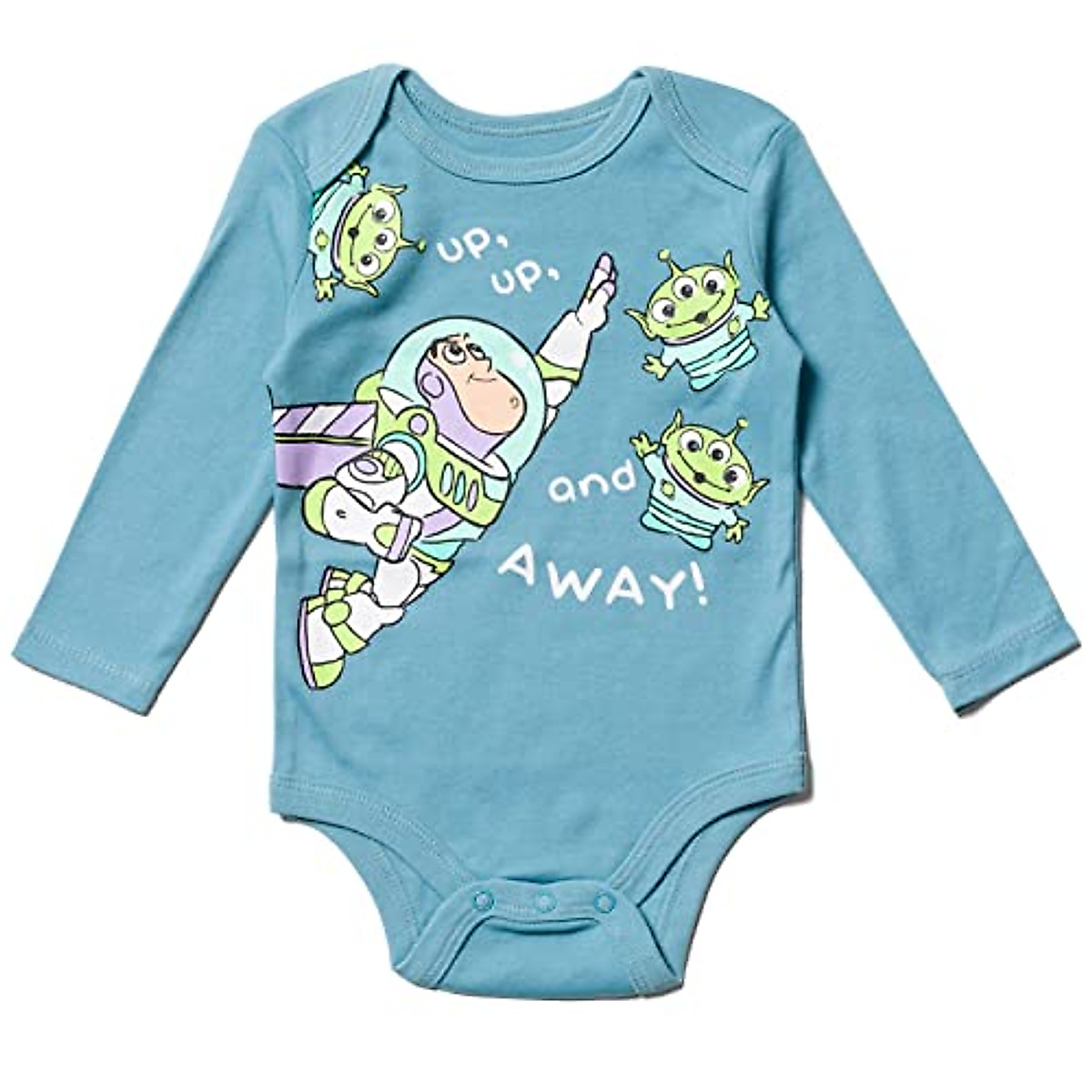 Disney Pixar Toy Story Alien Bullseye Rex Jessie Infant Baby Boys 4 Pack Bodysuits White/Gray/Blue/Black 12 Months