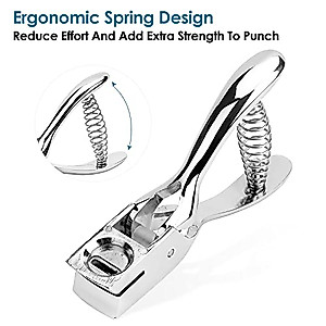 MROCO Hole Punch Slot Punch Badge Hole Punch for ID Cards,Hand Held,No Burrs Holes,One Slot Hole Puncher for ID Badges Hole Punch for Badge,Metal Hole Punch for ID Cards,Badge Holes,15mm x 3mm Hole