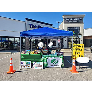 PHI VILLA Outdoor Pop up Canopy 10'x10' Tent Camping Sun Shelter-Series Party Tent, 100 Sq. Ft of Shade (Blue)