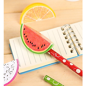 Xiaoyu 15PCS Creative Stationery Cartoon Fruit Shape Plastic Pencil Sharpener for School, Office, Christmas Gift (Colors May Vary)