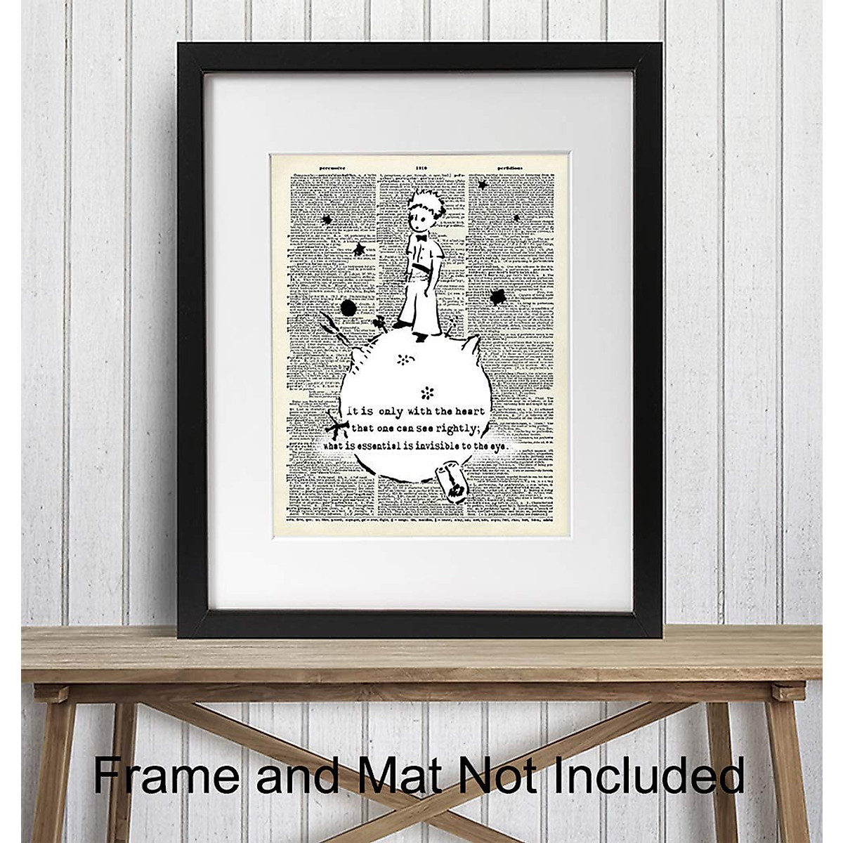 The Little Prince Graffiti Dictionary Art, Urban Street Art Home Decor - Unique Room Decorations for Nursery, Boys, Girls, Kids, Baby Room - Upcycled Wall Art, Poster, Print - Gift for Baby Shower