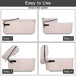 REGMICS Spa Cover Lifts - Pivot Top Mount Spa & Hot Tub Cover Lift Removal System Reinforced Brackets with 3 Hook Towel Rack Fits Most Spas & Hot Tubs