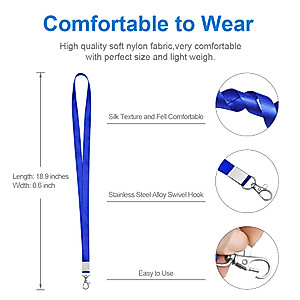 Mcyye 5 Colors Lanyards with Clip for ID Badges & Keys, Durable Neck Lanyard Strap for Teacher, Kids, Men, Women, Badge Holders for Cruise, Keys, Wallet, Phone, USB, Keychain, Cruise Lanyards, 5 PCS