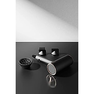 Funtin Hair Dryer, Blow Dryer with Diffuser Brush Comb for Women 4C Thick Curly Hair 1800w-Professional Black