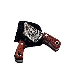 KOWAKA Mini Chef Knife, Mini Pocket Thumb Knife, Keychain Mini Butcher Knife Necklace Knife Pendant EDC Tool (2)