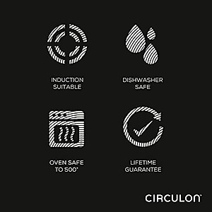 Circulon Stainless Steel Cookware Pots and Pans Set with SteelShield Hybrid Stainless and Nonstick Technology