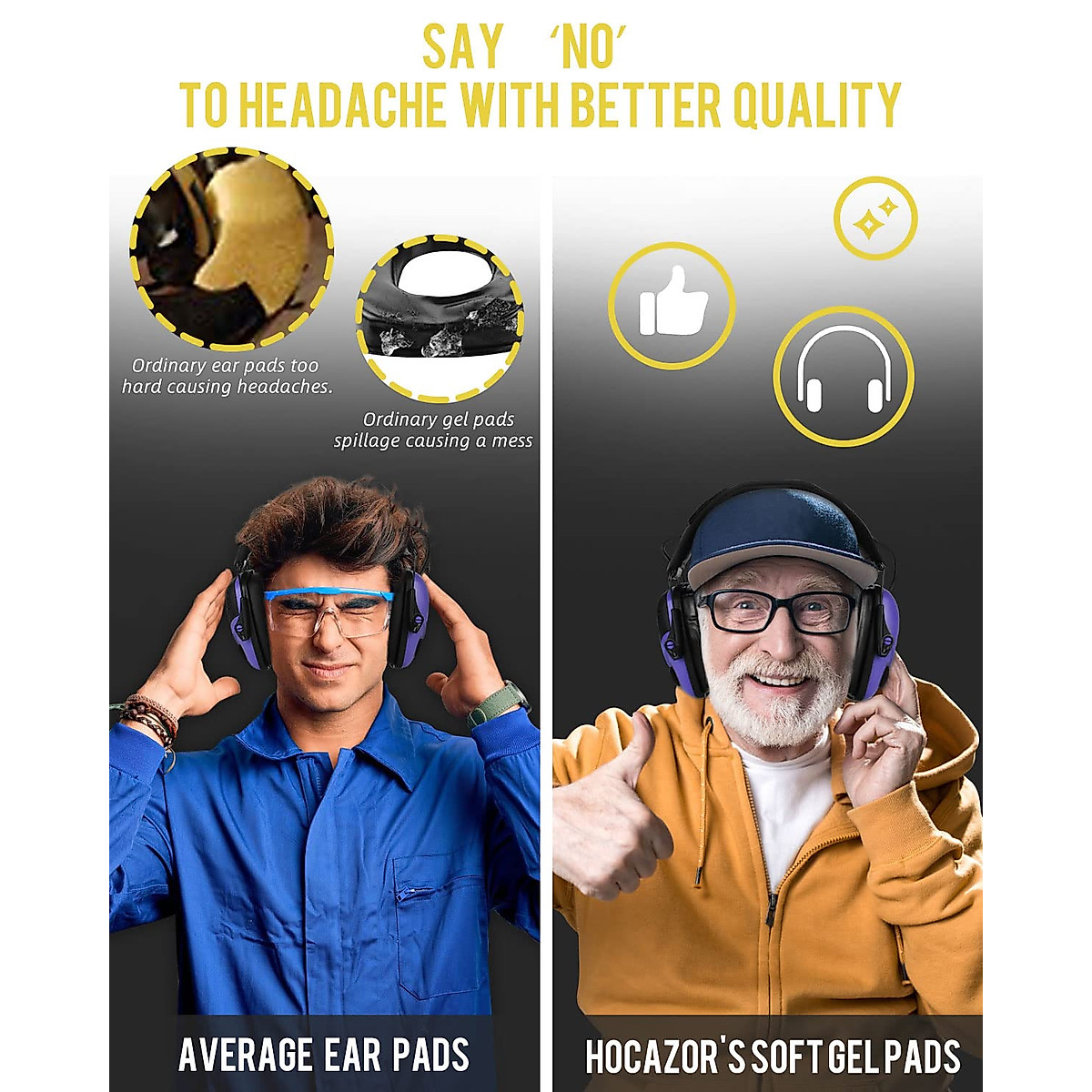 Replacement Gel Ear Pads Fit for Peltor Tactical 100 500/Rangeguard/Awesafe/Howard Leight Ear Protection