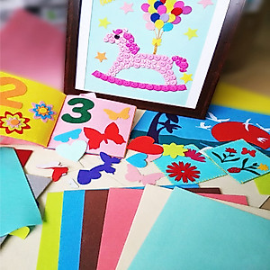 Jtnohx Self Adhesive Felt Sheets, 8x12 Inches Felt with Self Adhesive Backing, 40 Colors Pack Sticky Felt Fabric for Craft, Adhesive Felt Square for Drawer Liner