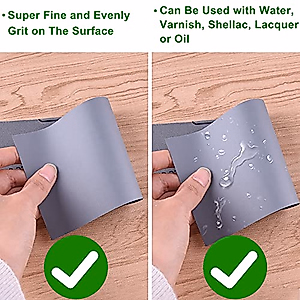 AUSTOR 36 Pieces Wet and Dry Sandpaper 3000 5000 7000 10000 Grit Sanding Paper Assortment 9 x 3.6 Inch Abrasive Paper Sandpaper for Automotive Sanding Wood Furniture Finishing