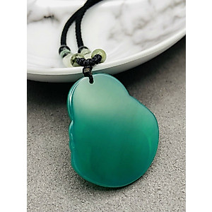 1 pc Chinese Green Jade Jewelry Lucky Smiling Buddha Charm Pendant