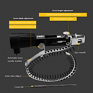 Generic Drywall Screw Gun Attachment, Automatic Screw Spike Chain Drill Screw Chain Adapter for Electric Drill Attachment, Genericcn8gew0rdo