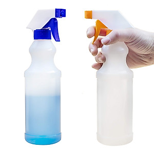 Youngever Plastic Spray Bottles Leak Proof, 4 Pack 16 Ounce Spray Bottles for Cleaning Solution, Empty Spray Bottle, Heavy Duty Spray Bottle with Chalkboard Labels