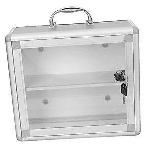 SOESFOUFU Box Portable Medicine Box Wall Mount Medicine Cabinet Portable Safe Box Travel Set Medication Storage Lockable Chest Medicals Box Locking Box Convenient Medicine Box Case