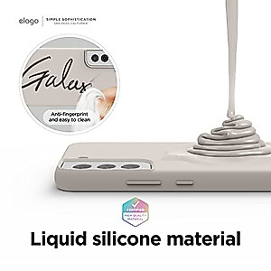 elago Compatible with Samsung Galaxy S22 Case - Liquid Silicone Case, Full Body Screen Camera Protective Cover, Shockproof, Slim Phone Case, Anti-Scratch Soft Microfiber Lining, 6.1 inch (Stone)