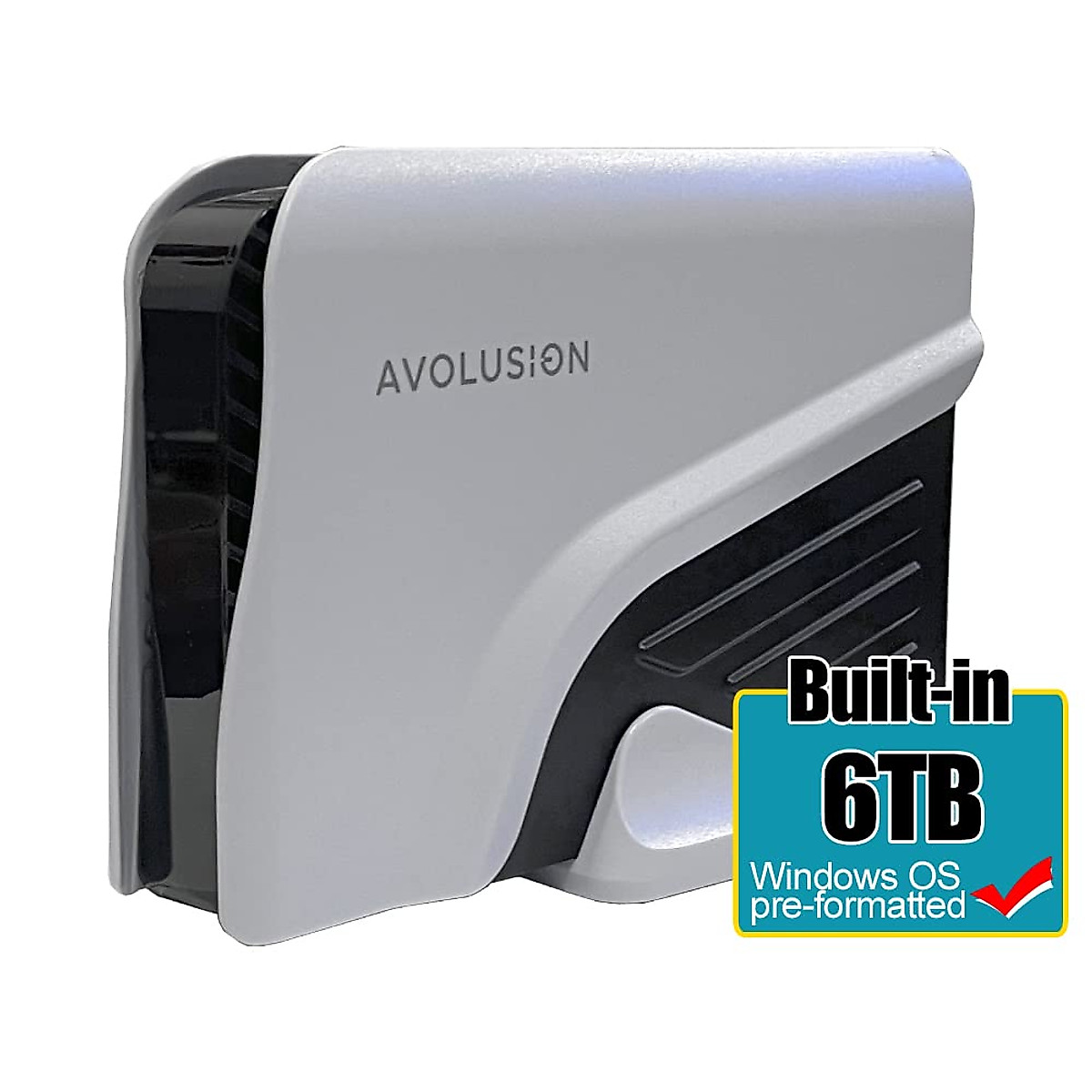 Avolusion PRO-Z Series 6TB USB 3.0 External Hard Drive for WindowsOS Desktop PC/Laptop (White) (Renewed)