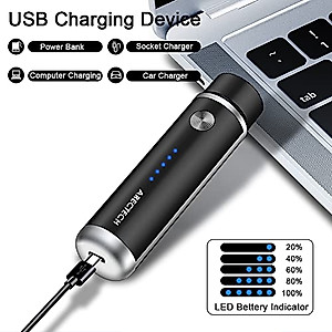 ARECTECH Electric Razor Mini Razor Pocket Razor for Men USB Rechargeable LED Battery Display Best for Travel Shaves Touch Up Shaves Cordless Black