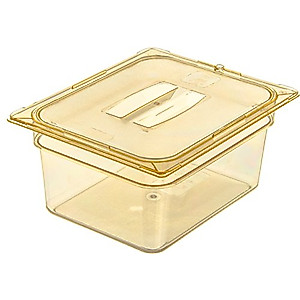 Carlisle FoodService Products 10422B13 StorPlus High Heat Food Pan, 6" Deep, Half Size, Amber