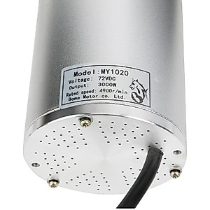 YC Yier 29" Go Kart Rear Axle Kit +Front End Steering Shaft Assembly+ Brake + 4.10-6" Wheels Tires +72V 3000W Brushless Electric Motor Kit + Battery for Go Kart ATV Quad Buggy Drift Trike Dolly Cart