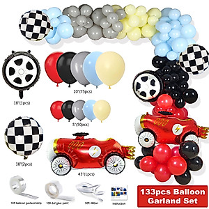 YSHMFEUX Two Fast Birthday Decorations Party Supplies, Race Car 2nd Birthday Decorations, Baby Boy 2nd Birthday Decorations, 2nd Birthday Decorations for Boy