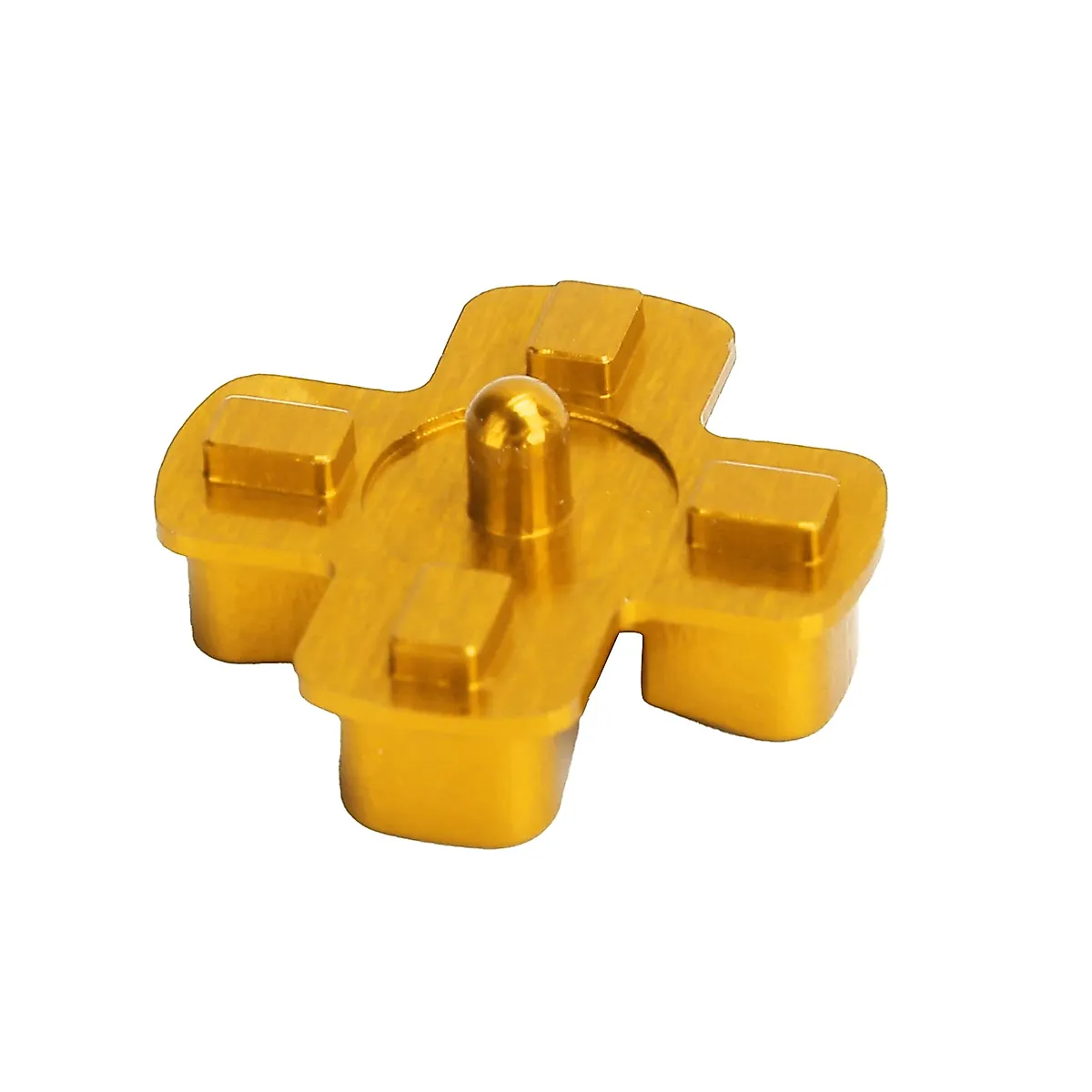 Metal Aluminium Alloy Buttons Set for PS4 Controller, ABXY Bullet Buttons + Thumbsticks Analog Thumb Grip + Chrome D pad for PS4, Joystick Replacement for PS4 Gamepad (Golden)