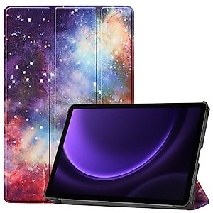 DWaybox Tablet Case for Samsung Galaxy Tab S9 FE SM-X510/X516B 10.9 inch, Folio Slim Smart Cover Lightweight Hard Shell Protective Case with Multi-Angle Stand -Stars