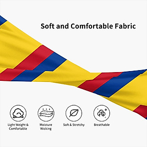 Men Women Sweatband Breatheable Durable Sweat Workout Headbands for Basketball, Yoga, Football, Non-Slip Wristband Colorful Colombian Flag Headbands