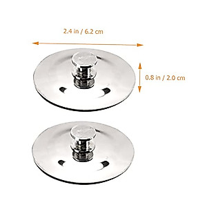 KONTONTY 2pcs Bathtub Bath Shower Drain Covers Easy to Remove Stopper Sink Basket Replacement Stopper Suction Stopper Easy to Use Stopper Silver