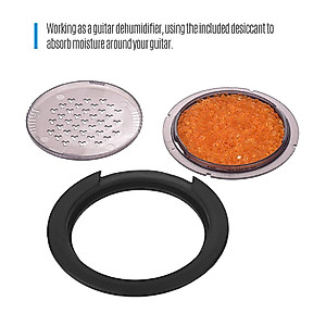 Btuty 3-in-1 Acoustic Guitar Sound Hole Cover Humidifier Moisture Reservoir Dehumidifier for 101-103mm Guitar Sound Hole