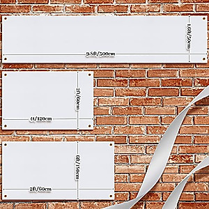 3 Pieces Blank Banners Large Signs 2 x 4 Ft 2 x 6 Ft 1.6 x 9.8 Ft Polyester Oxford Cloth Banner DIY White Blank Banner with Hanging Rope for Indoor Wall Outdoor Party Business Office, Easy Hanging