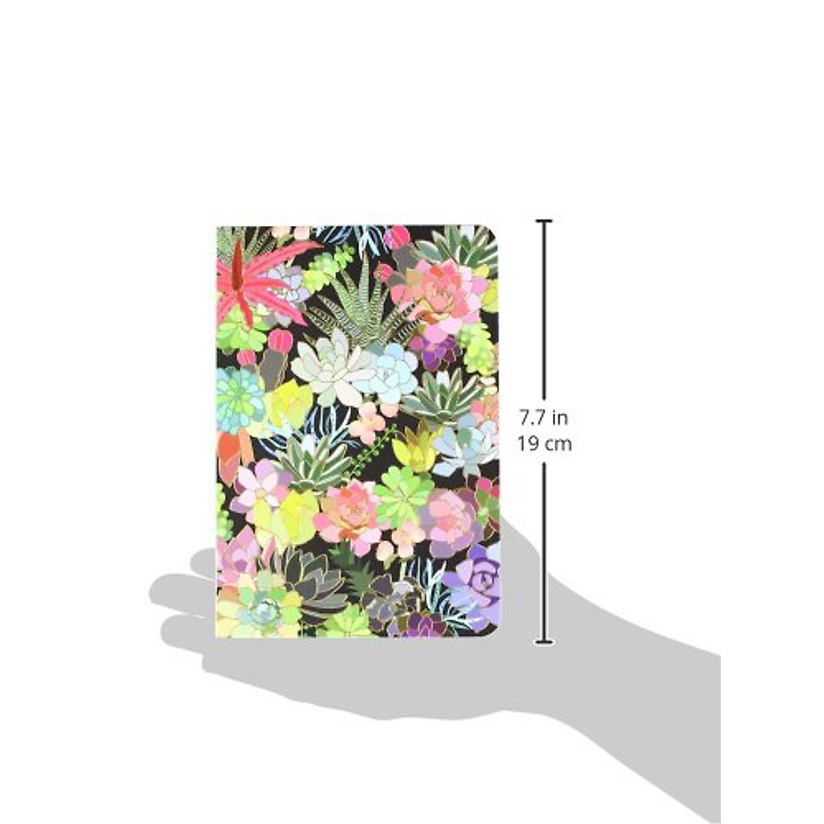 Compact Coptic Bound Journal by Studio Oh! - Succulent Paradise - 5" x 7.25" - Hardcover with Full-Color Artwork & 192 Lined Pages - Lies Flat When Open (CC001)