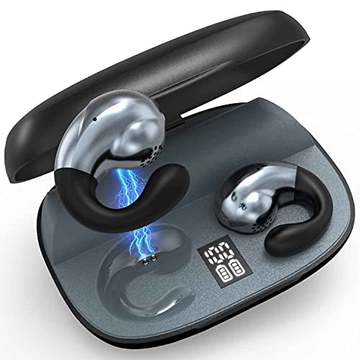 WPOW Open Ear Headphones,Sport Earbuds,Sport Headphones,Open Earbuds,Wireless Earbuds Mini for Cycling Driving, Open earplugs, Running Earbuds