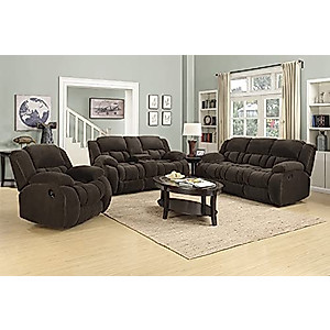 Coaster Furniture Weissman Pillow Padded Motion Sofa Chocolate 601924