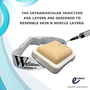 Endure Suture, I/V & Injection Training KIT, 50 Items, Durable Silicone Skin Suturing Pad with Tool Kit - Ideal for Any Medical Student, Veterinarian Students & Nurses. (for Education Only)