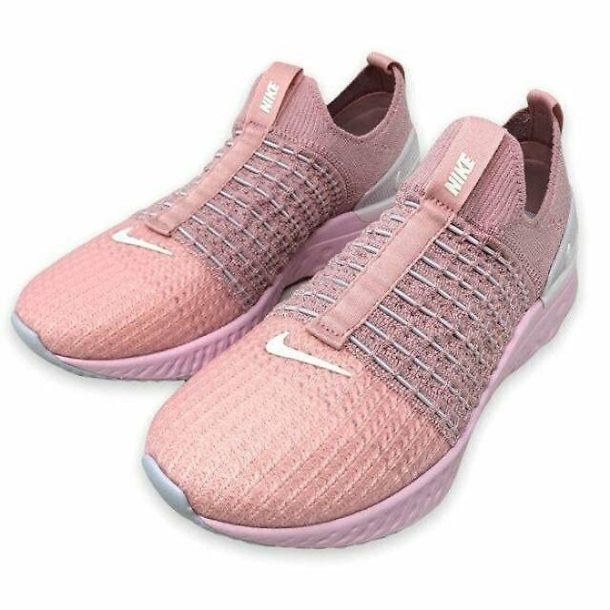 Nike Women's React Phantom Run Fk 2 Shoes, Pink Glaze/Mtlc Summit/White, 6