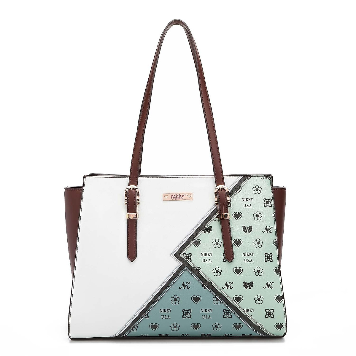 Nikky Evie Shoulder Bag 3 Pc Set (SAGE)