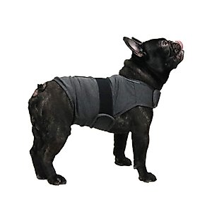 KittyStar Breathable Dog Shirt for Thunderstorm, Dog Anxiety Vest Jacket Warp,Puppy Calming Coat Anxiety Relief (M, Grey)