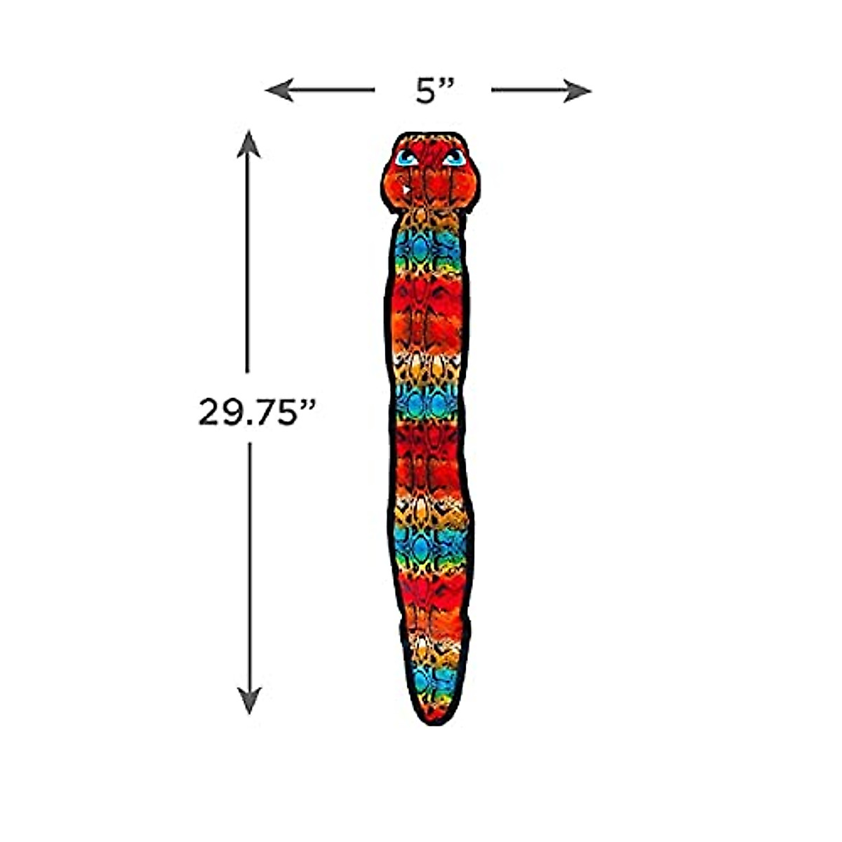 Outward Hound Invincibles Tough Skinz Cobra Tug Squeaky Dog Toy, XL, Multicolor