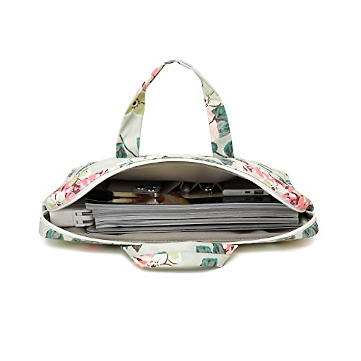 canvaslife Pattern 15 inch Canvas Waterproof Laptop Shoulder Messenger Bag for 14 inch to15.6 inch Laptop 15 Laptop Case (Pink rose)