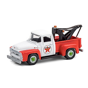 Greenlight 41120-B Running on Empty Series 12-1956 F-100 Tow Truck - Tex a co Filling Station Wrecker 1/64 Scale Diecast