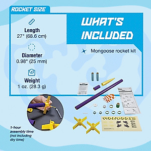 Estes 2092 Mongoose Flying Model Rocket Kit,Brown/A