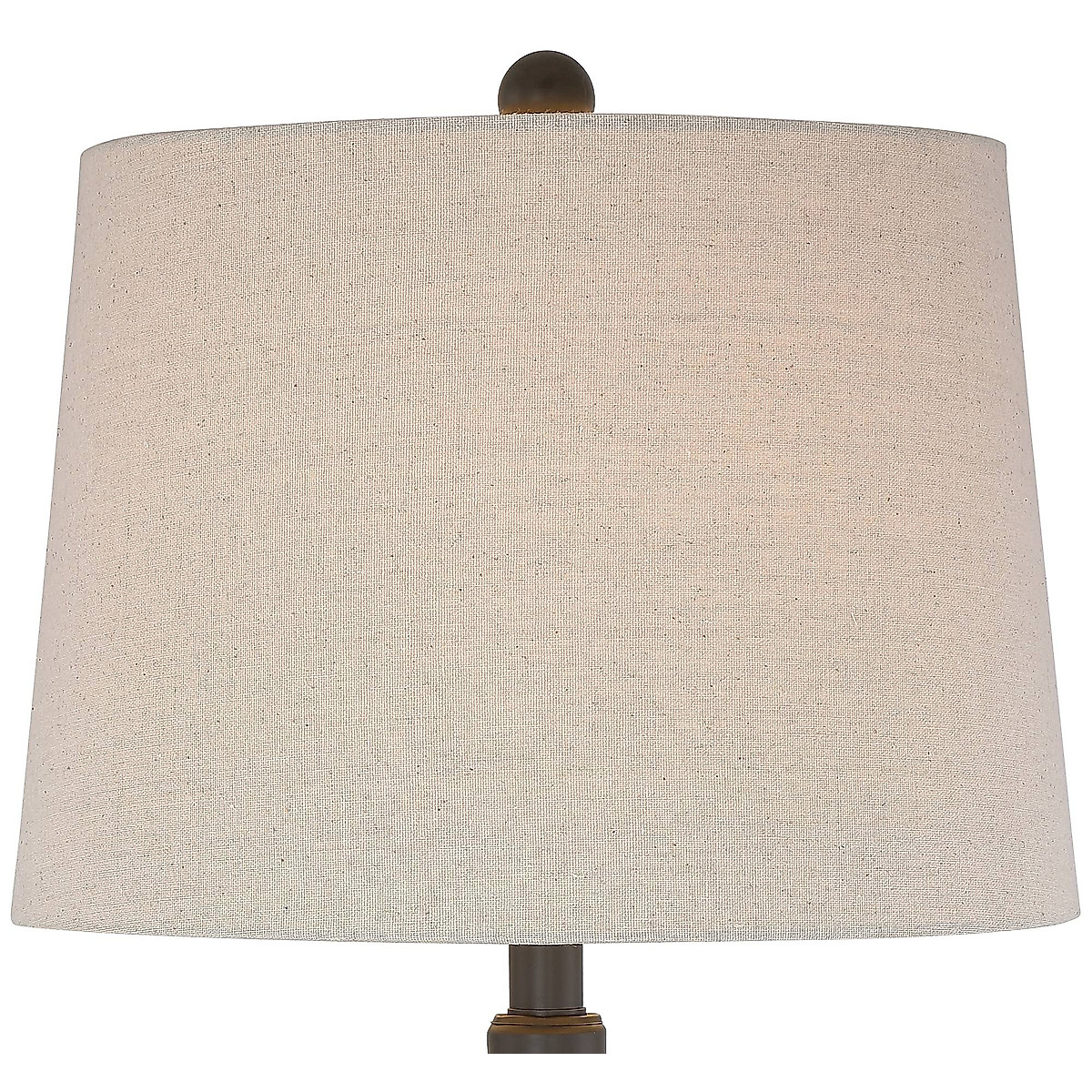 Franklin Iron Works Annie Traditional Rustic Farmhouse Table Lamps 28" Tall Full Size Set of 2 Bronze Iron Scroll Tapered Cream Drum Shade for Living Room Bedroom House Bedside Nightstand Home