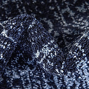 Unique Loom Del Mar Collection Area Rug - Jennifer (10' 6" x 16' 5" Rectangle, Blue/ Navy Blue)