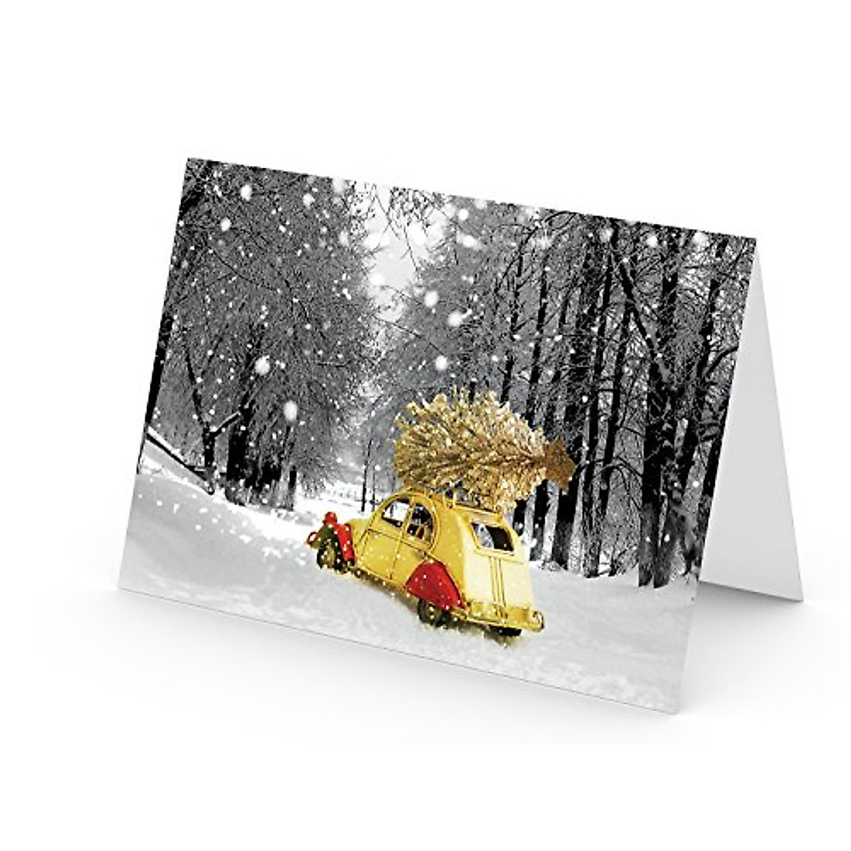 Christmas Cards, Holiday Cards - One Jade Lane - Delivering Warmth, 5x7, Heavy Stock, Set of 18 Cards & Envelopes, Seasons Greetings Cards.