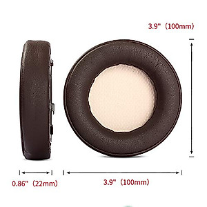 YunYiYi Replacement Ear Cushion Ear Cups Compatible with Corsair Virtuoso RGB Wireless SE Gaming Headset Memory Foam Ear Cover Repair Parts (Brown/Plastic Ring)