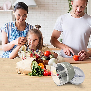 Voaesdk Handheld Spiralizer Vegetable Slicer,4 in 1 Heavy Duty Veggie Spiralizer Zucchini Spaghetti Maker,Vegatable Spiral Slicer for Salad,Carrot,Fruit,Cucumber,Zucchini,Onion Noodle Maker (Gray)